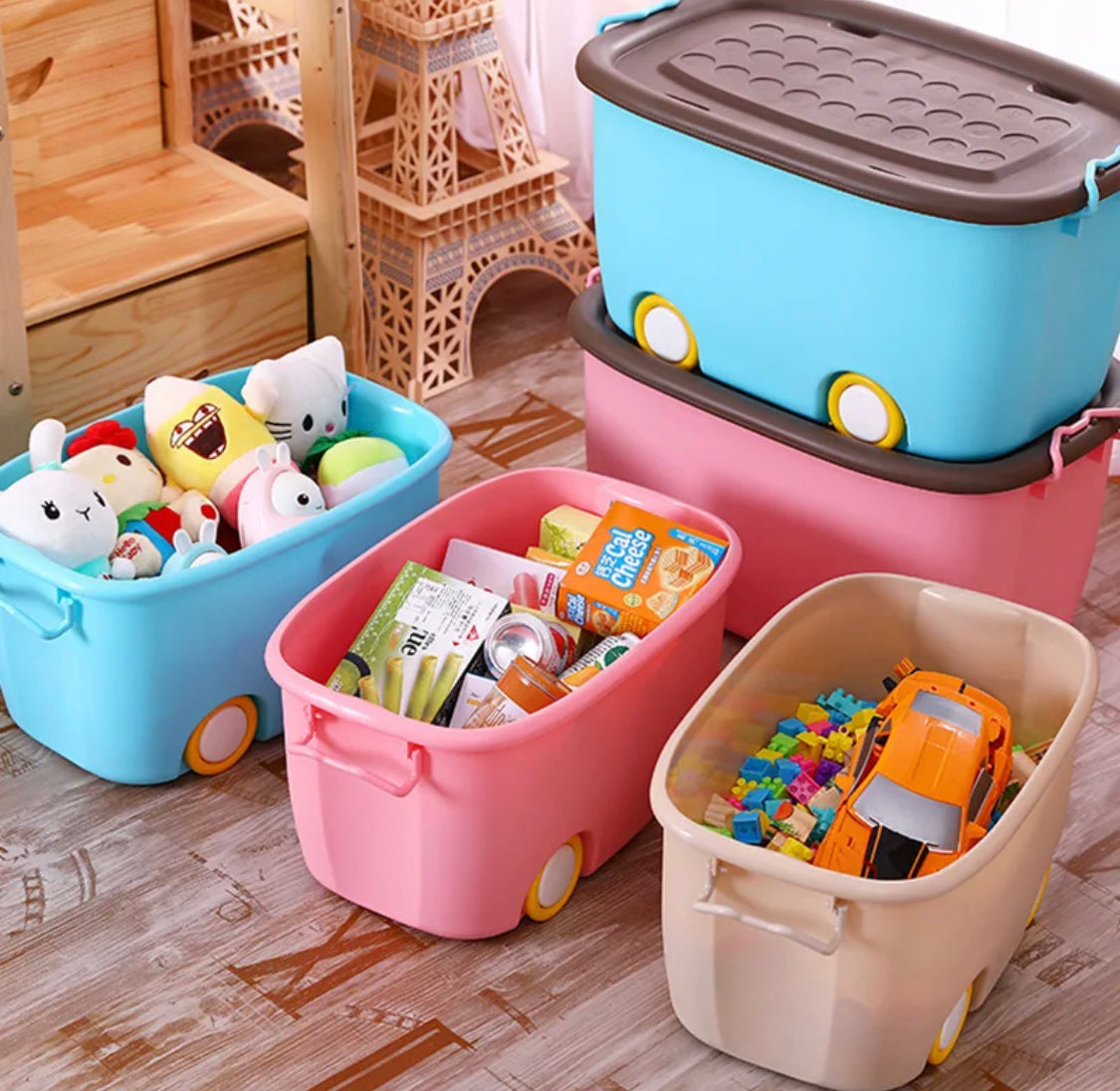Large Capacity Kids Wheel Storage Box – Citystore.pk