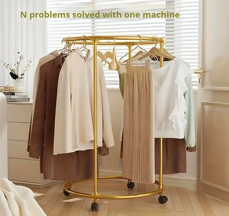 Rotating Clothes Hanging Rack with Wheels – Citystore.pk